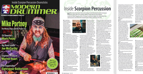 SCORPION PERCUSSION featured in MODERN DRUMMER Magazine - Scorpion ...